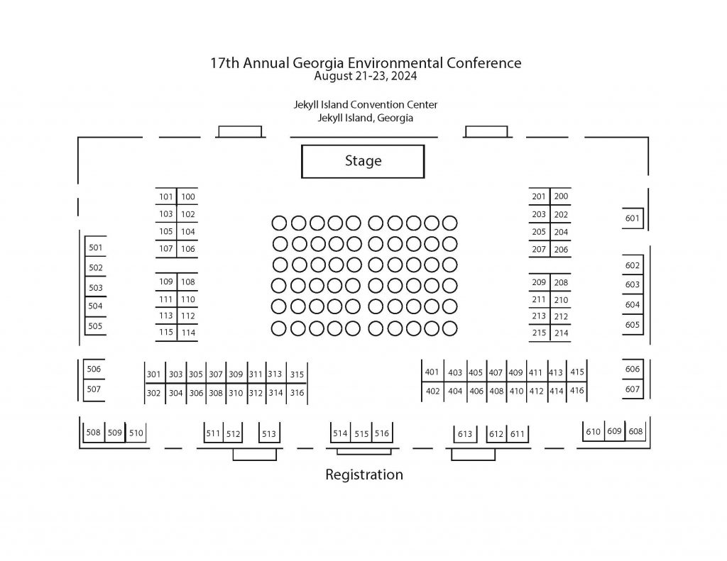 24GEC Exhibit Hall Map - GEORGIA ENVIRONMENTAL CONFERENCE