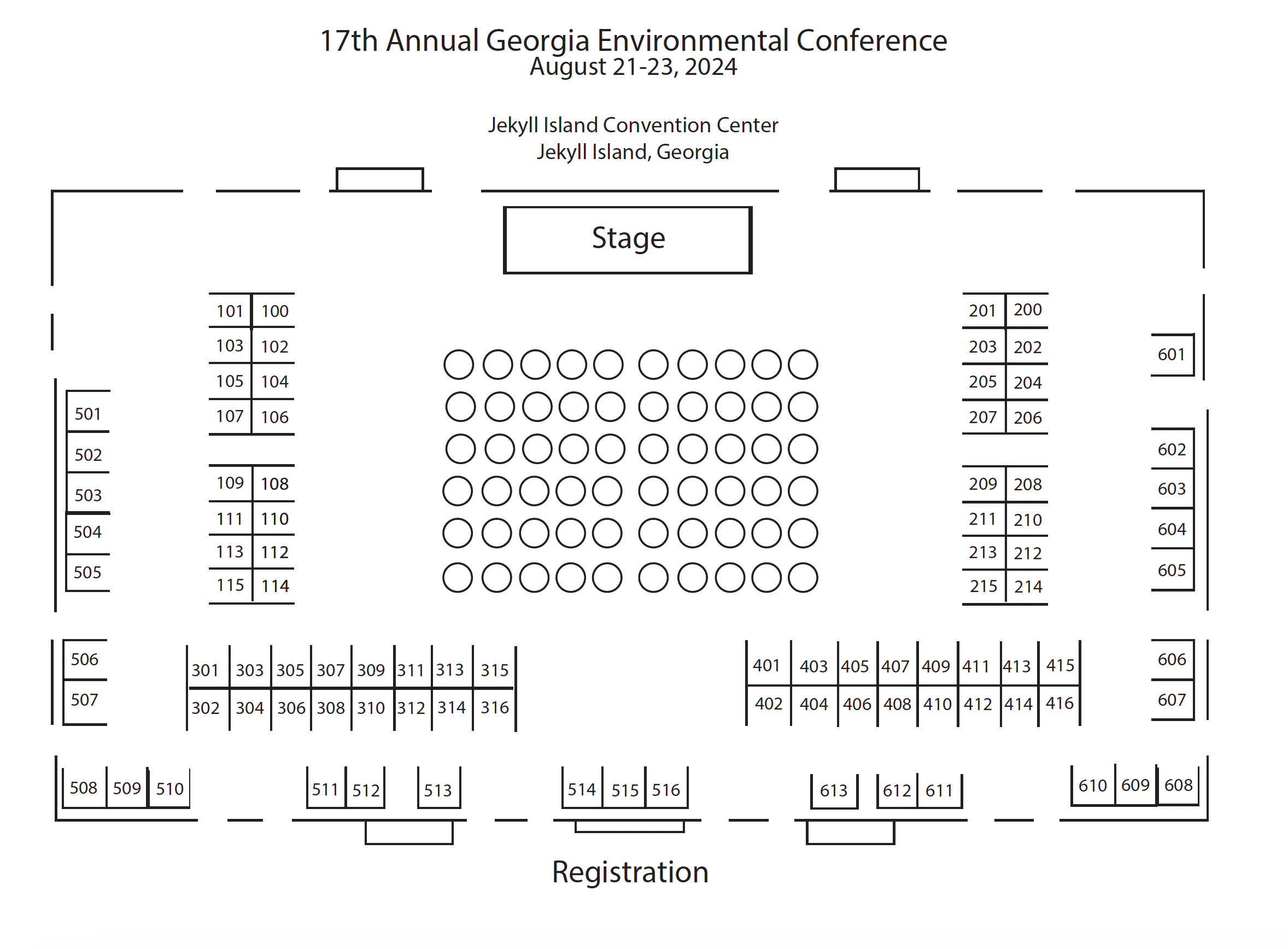 GEC 2024 Exhibit Hall Map - GEORGIA ENVIRONMENTAL CONFERENCE