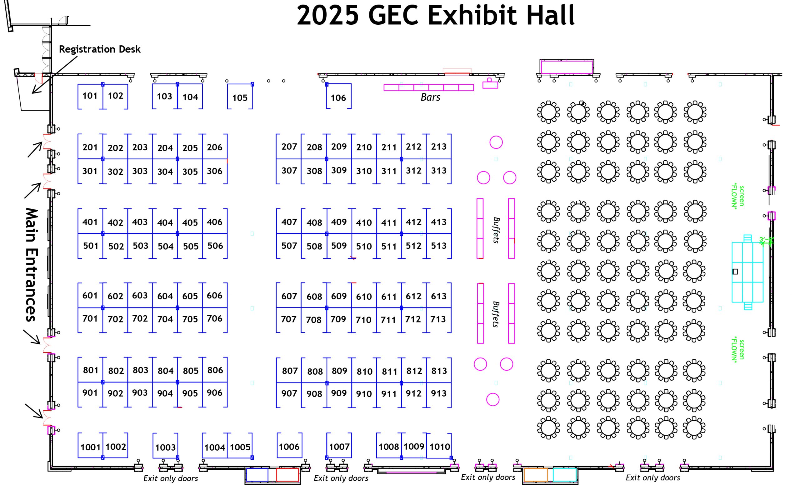 GEC 2025 Exhibit Hall Map - GEORGIA ENVIRONMENTAL CONFERENCE